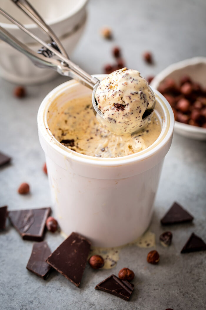 Chocolate Hazelnut Ice Cream - A Beautiful Plate
