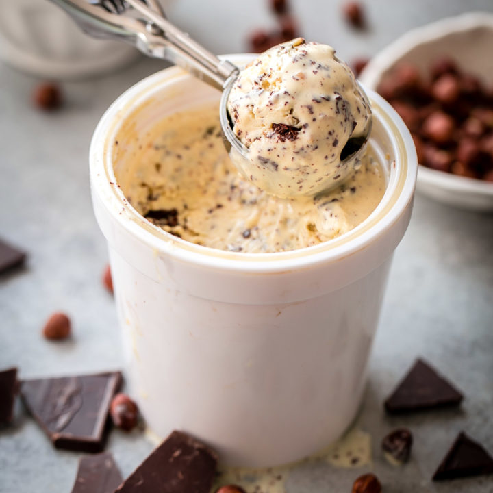Chocolate Hazelnut Ice Cream - A Beautiful Plate