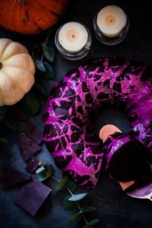 Chocolate Beet Bundt Cake with Beet Glaze - A Beautiful Plate