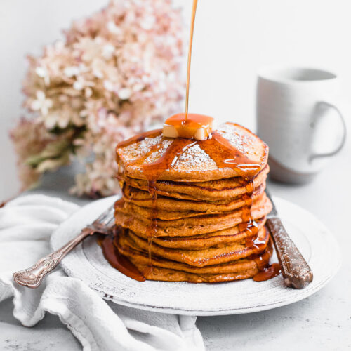 Pumpkin Soufflé Pancakes - A Beautiful Plate