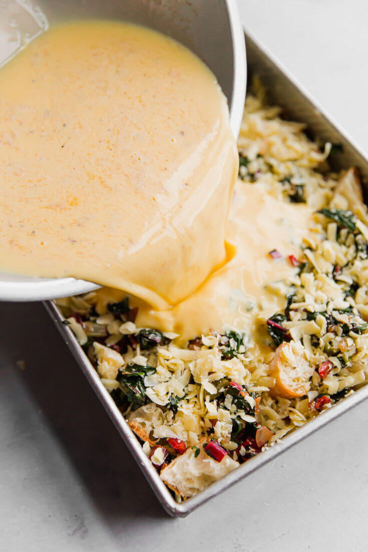 Vegetarian Breakfast Strata (Overnight Strata Recipe) - A Beautiful Plate