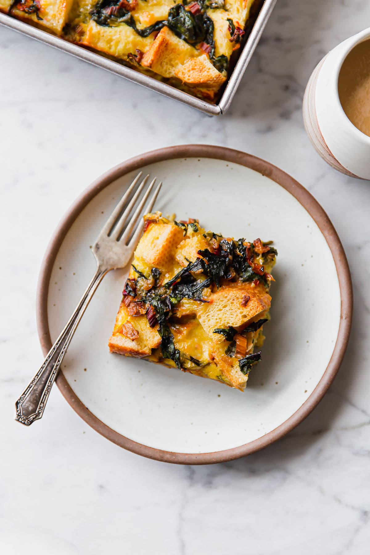Vegetarian Breakfast Strata (Overnight Strata Recipe) - A Beautiful Plate