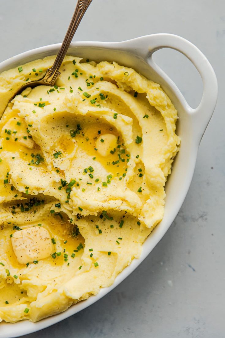 Classic Yukon Gold Mashed Potatoes - A Beautiful Plate