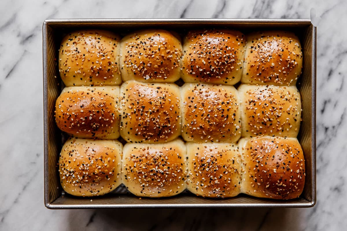 Everything Dinner Rolls [Overnight Dinner Roll Recipe] - A Beautiful Plate