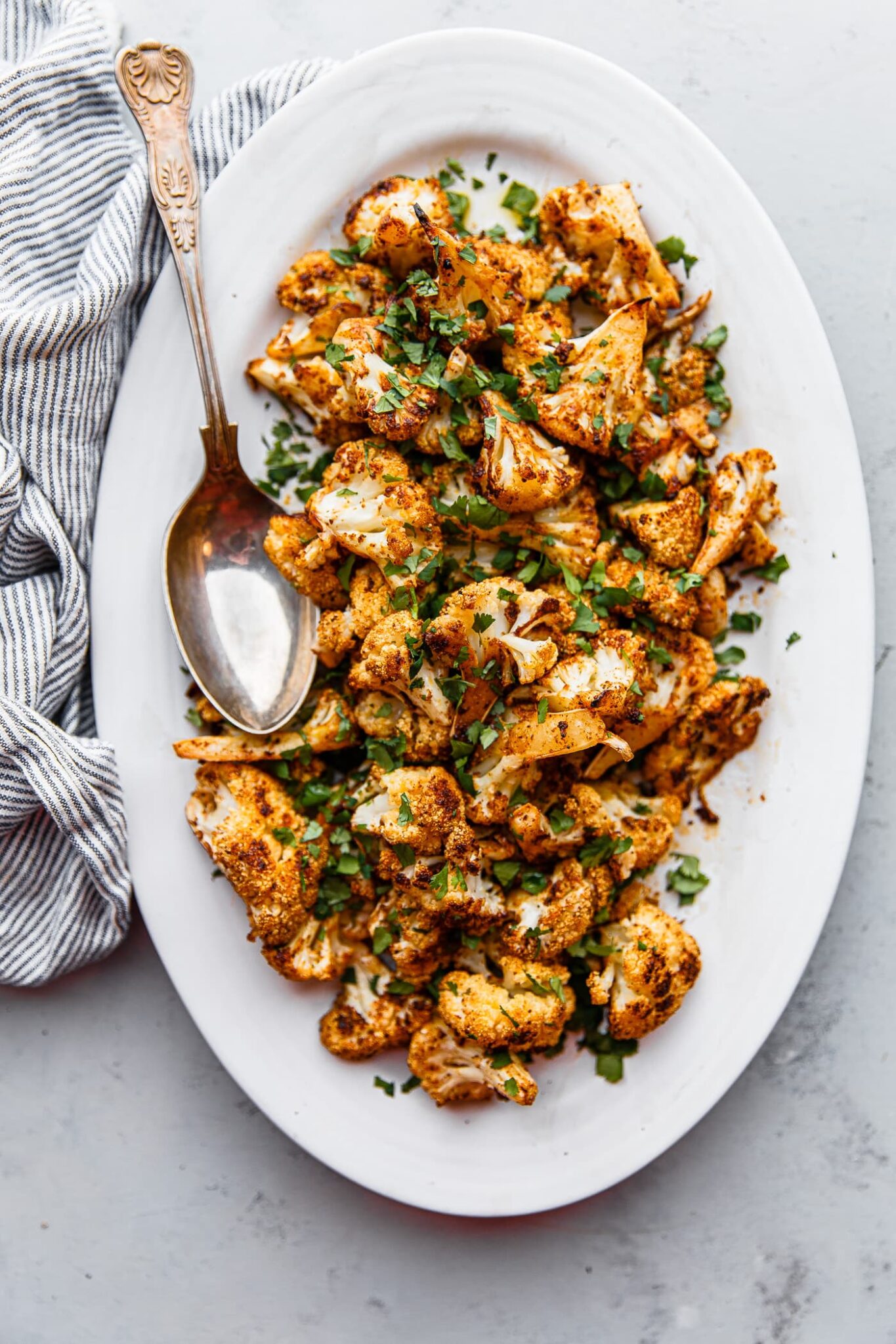 Spiced Roasted Cauliflower - A Beautiful Plate